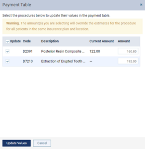 Updating Payment Tables While Entering Claim Payments